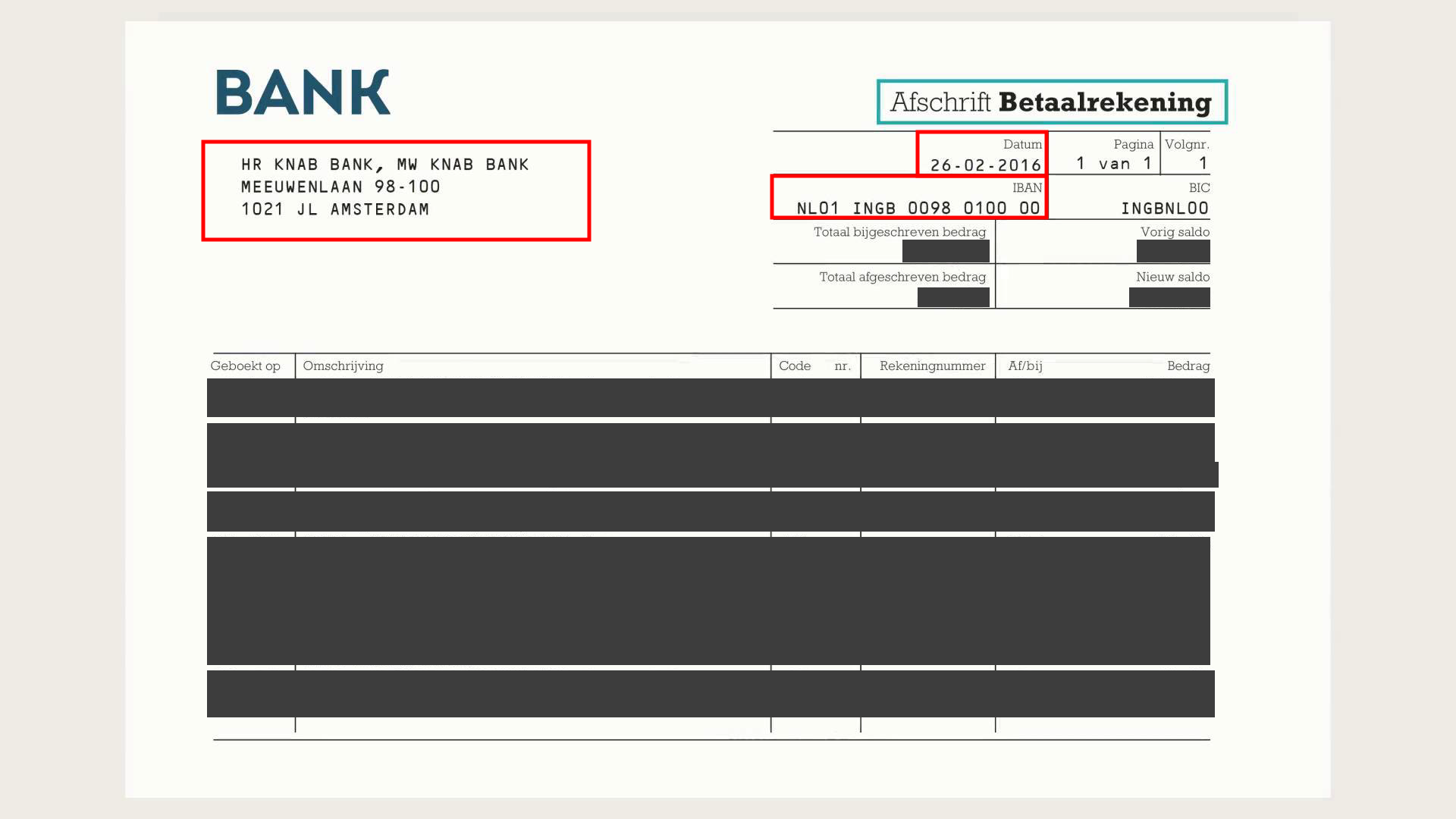 Handleiding voor het aanleveren van een kopie bankafschrift